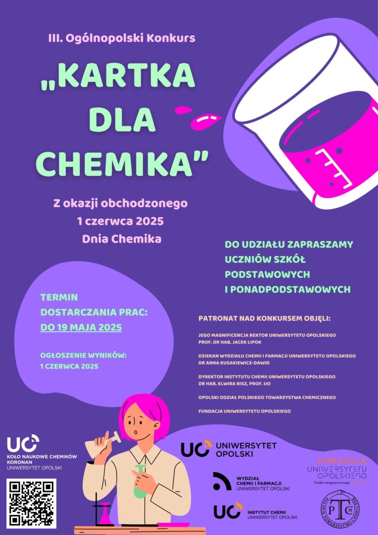 Stwórz kartkę na Dzień Chemika i wygraj nagrodę! – Uniwersytet Opolski